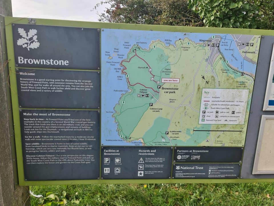 Brownstone Battery - Kingswear coastal walk - Devon with Kids